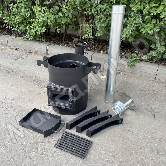 Очаг "ПРЕМИУМ-360" для казана 10л (стеклянная дверца)